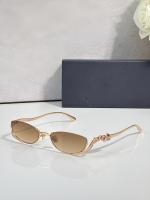 China Vintage Y2K Rimless Oval Sunglasses for Women, Luxury Metal Frame Decorative Buckle Temple Eyewear, Retro Cat Eye Shades UV400 Protection Trendy Street Style Sun Glasses for sale
