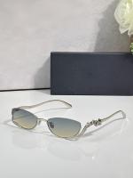 China Vintage Y2K Rimless Oval Sunglasses for Women, Luxury Metal Frame Decorative Buckle Temple Eyewear, Retro Cat Eye Shades UV400 Protection Trendy Street Style Sun Glasses for sale