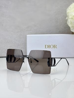 China Rimless Oversized Square Sunglasses for Women, Luxury Gradient Cut Edge Lens Hollow Metal Temple 3D Logo Fashion Sun Glasses, UV400 Protection Trendy Designer Shades for Party Travel Beach for sale