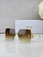 China Rimless Oversized Square Sunglasses for Women, Luxury Gradient Cut Edge Lens Hollow Metal Temple 3D Logo Fashion Sun Glasses, UV400 Protection Trendy Designer Shades for Party Travel Beach for sale