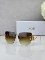 China Luxury Designer Rimless Square Sunglasses Women, Big Oversized Gradient Cut Edge Lens Hollow Metal Temple 3D Logo UV400 Sunglasses, Trendy Fashion Statement Shades for Vacation Prescription for sale