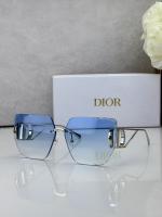 China Luxury Designer Rimless Square Sunglasses Women, Big Oversized Gradient Cut Edge Lens Hollow Metal Temple 3D Logo UV400 Sunglasses, Trendy Fashion Statement Shades for Vacation Prescription for sale