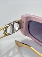 China Women Luxury Retro Small Rectangle Sunglasses, D Logo Metal Hinge Double Gold Wire Temple UV400 Sunglasses, Trendy Designer Style Fashion Eyewear for Outdoor Vacation for sale