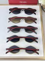 China Vintage Small Hexagonal Sunglasses for Women, Retro Metal Frame Sun Glasses With Red Strip Temples, UV400 Polarized Lens Fashion Luxury Shades for Streetwear Party SPS 05X for sale