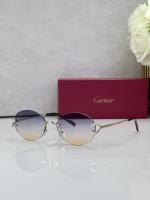 China Vintage Rimless Oval Sunglasses for Women Men Luxury Designer Gold Silver Metal Horsebit Frame Gradient Tint Lens High‑end Retro Eyewear UV400 Protection Fashion Party Street Sun Glasses CT0551S for sale