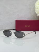 China Luxury Rimless Geometric Sunglasses for Men Women, Vintage Metal Cutting Lens Sun Glasses, High‑end Designer Style UV400 Protection Eyewear for Party Travel Daily Wear for sale