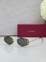 China Luxury Rimless Geometric Sunglasses for Men Women, Vintage Metal Cutting Lens Sun Glasses, High‑end Designer Style UV400 Protection Eyewear for Party Travel Daily Wear for sale