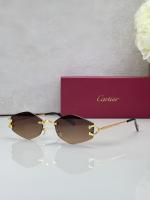 China Luxury Rimless Geometric Sunglasses for Men Women, Vintage Metal Cutting Lens Sun Glasses, High‑end Designer Style UV400 Protection Eyewear for Party Travel Daily Wear for sale