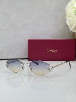 China Luxury Rimless Geometric Sunglasses for Men Women, Vintage Metal Cutting Lens Sun Glasses, High‑end Designer Style UV400 Protection Eyewear for Party Travel Daily Wear for sale