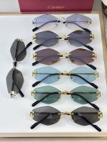 China Luxury Rimless Geometric Sunglasses for Men Women, Vintage Metal Cutting Lens Sun Glasses, High‑end Designer Style UV400 Protection Eyewear for Party Travel Daily Wear for sale