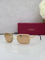 China Luxury Rimless Square Women Sunglasses, Hand‑Carved Cut Edge Gradient Tint Lens Metal Leopard‑Head Ornament Sun Glasses UV400 Protection Vintage Fashion Shades for Beach Travel Party Daily Wear for sale