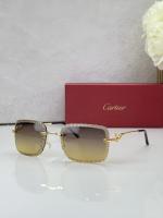 China Luxury Rimless Square Women Sunglasses, Hand‑Carved Cut Edge Gradient Tint Lens Metal Leopard‑Head Ornament Sun Glasses UV400 Protection Vintage Fashion Shades for Beach Travel Party Daily Wear for sale