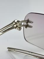 China Y2K Futuristic Four‑Pointed Star Rimless Sunglasses Unisex Double Thin Silver Metal Temple Cut‑Edge No‑Frame Square Lens Luxury Streetwear Party Shades for Men Women for sale