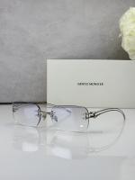 China Y2K Futuristic Four‑Pointed Star Rimless Sunglasses Unisex Double Thin Silver Metal Temple Cut‑Edge No‑Frame Square Lens Luxury Streetwear Party Shades for Men Women for sale