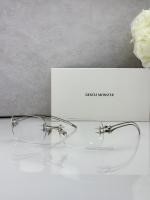 China Y2K Futuristic Four‑Pointed Star Rimless Sunglasses Unisex Double Thin Silver Metal Temple Cut‑Edge No‑Frame Square Lens Luxury Streetwear Party Shades for Men Women for sale