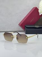 China Luxury Rimless Panther Head Sunglasses for Men, Polygon Cut Gradient Lens UV400 Anti‑UV Metal Alloy Frame Business Driving Travel Sun Glasses Multi‑color Options for sale