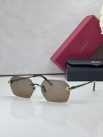 China Luxury Rimless Panther Head Sunglasses for Men, Polygon Cut Gradient Lens UV400 Anti‑UV Metal Alloy Frame Business Driving Travel Sun Glasses Multi‑color Options for sale