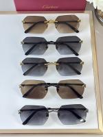 China Luxury Rimless Panther Head Sunglasses for Men, Polygon Cut Gradient Lens UV400 Anti‑UV Metal Alloy Frame Business Driving Travel Sun Glasses Multi‑color Options for sale