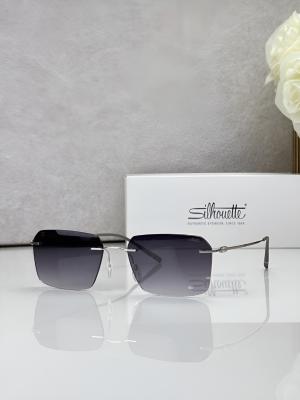 China Men Rimless Titanium Eyeglasses Silhouette‑Style Super Light Memory Titanium Temple Frameless Optical Glasses Multi‑color Prescription Eyewear Business Male Sunglasses Frame for sale