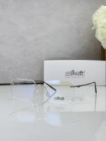 China Men Rimless Titanium Eyeglasses Silhouette‑Style Super Light Memory Titanium Temple Frameless Optical Glasses Multi‑color Prescription Eyewear Business Male Sunglasses Frame for sale