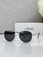 China Style Rimless Titanium Sunglasses Unisex Ultra Light Polygon Polarized Sunglasses UV400 Gradient Lens Anti Glare Driving Outdoor Sun Shades for Men Women Prescription for sale