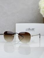 China Style Rimless Titanium Sunglasses Unisex Ultra Light Polygon Polarized Sunglasses UV400 Gradient Lens Anti Glare Driving Outdoor Sun Shades for Men Women Prescription for sale