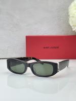 China Women Vintage Y2K Small Rectangle Sunglasses Full Acetate Frame Metal YSL Logo Narrow Cat Eye Shades UV400 Protection 57-20-135 Retro Fashion Eyewear for Beach Party Streetwear for sale