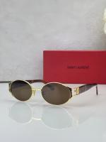 China Women Vintage Y2K Oval Sunglasses Luxury Designer Inspired Thin Metal Frame Hollow Logo Acetate Temple UV400 Gradient Lens Retro Small Oval Sun Glasses Multi Color Option for Beach Travel Streetwear for sale