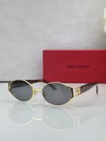 China Women Vintage Y2K Oval Sunglasses Luxury Designer Inspired Thin Metal Frame Hollow Logo Acetate Temple UV400 Gradient Lens Retro Small Oval Sun Glasses Multi Color Option for Beach Travel Streetwear for sale