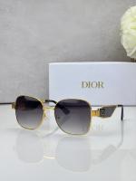 China Women Luxury Designer Inspired Square Sunglasses Hollow Geometric Metal Temple CD Logo Gradient Lens Oversized UV400 Sun Glasses Ladies Fashion Eyewear for Driving Travel Party Photoshoot for sale