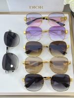 China Women Luxury Designer Inspired Square Sunglasses Hollow Geometric Metal Temple CD Logo Gradient Lens Oversized UV400 Sun Glasses Ladies Fashion Eyewear for Driving Travel Party Photoshoot for sale