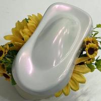 China Chameleon Cherry Color Shifting Opal Powder Coating Aurora Purple Mermaid Pink Change Polarized Effect Clear Coat White Base for sale