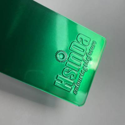 China Candy Green Shiny Powder Coating Smooth Effect Easy Cleaning For Car Part Piano Paint for sale
