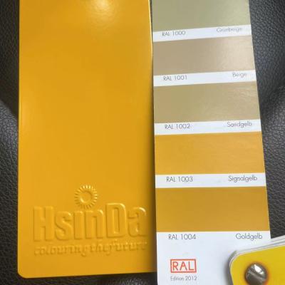 China Ral 1003 Signal Yellow Powder Coating Easy Cleaning For Bike Frame Bicycle Bus Customized for sale