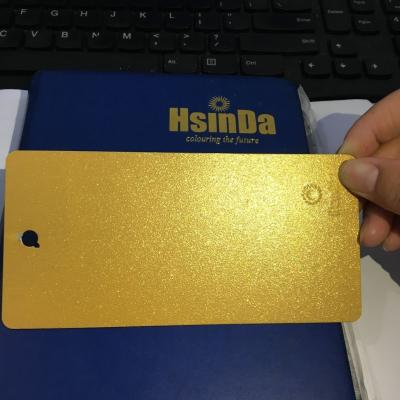 China Gold Metallic Effect Epoxy Resin Powder Coating High Exterior Stability for sale