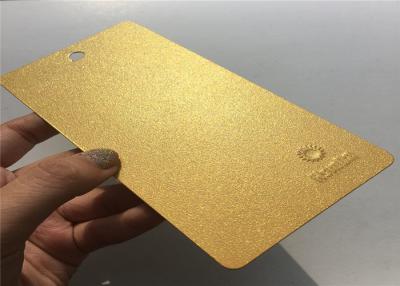 China Gold Shinny Metallic Powder Coat , Energy Saving Industrial Powder Coating for sale