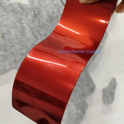 China Double Coat Chrome Illusion Red Polyester Powder Coating Paint for Metal Coating for sale
