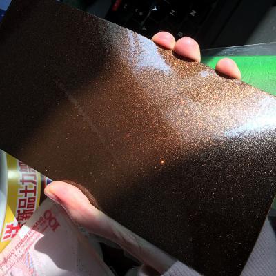China Brown Color Epoxy Polyester Thermosetting Powder Coating High Gloos for sale