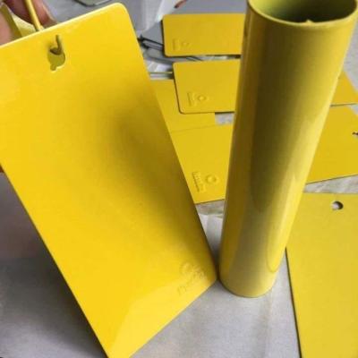 China Yellow High Gloss Epoxy Polyester Powder Coating Paint Metal Surface for sale