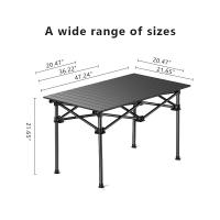 China Carbon Steel Foldable Camping Table 52x51x55cm 20kg Capacity for sale