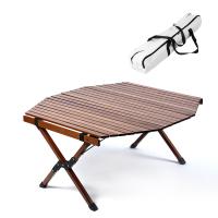 China Folding Beech Wood Camping Table 90x90cm 30kg Capacity for sale