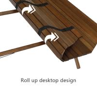 China Folding Beech Wood Camping Table 90x90cm 30kg Capacity for sale