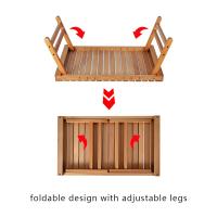 China Compact Wood Collapsible Camping Table 67x39x28cm 3.7kg for sale