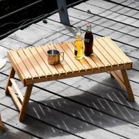 China Compact Wood Collapsible Camping Table 67x39x28cm 3.7kg for sale