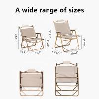China Aluminum Folding Camping Chair 100kg Capacity 52x43x62cm for sale