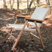 China 400 Lbs Portable Folding Camping Chair with Beech Frame for sale
