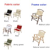 China 400 Lbs Portable Folding Camping Chair with Beech Frame for sale