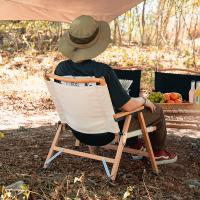 China Beechwood Hard Arm Camping Chair 2.4kg 51x42x65cm Lightweight for sale