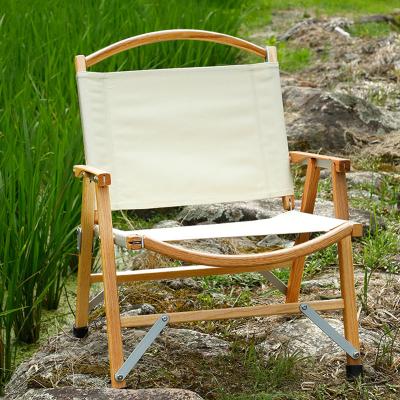 China Oak Wood Fold Out Camping Chair 2.4kg 600D Oxford Fabric for sale