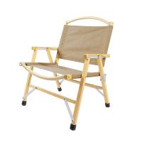 China Oak Wood Fold Out Camping Chair 2.4kg 600D Oxford Fabric for sale